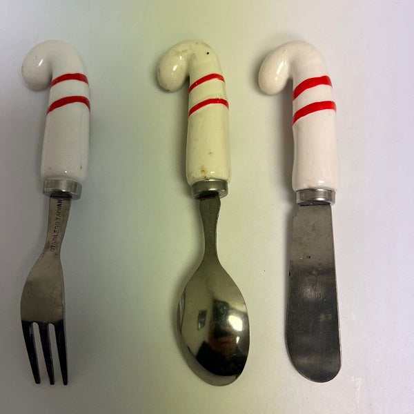 Vintage Candy Cane Handle Holiday Hors D'oeuvre set of Three ...